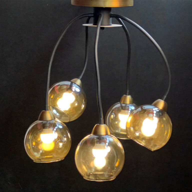 Ceiling Light 5 Flexible arms – Kapoor Lamp Shades