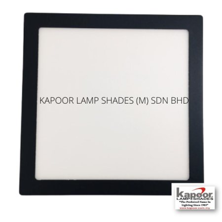 Surface Led 24W Square Black Frame Ceiling Light – Kapoor Lamp Shades